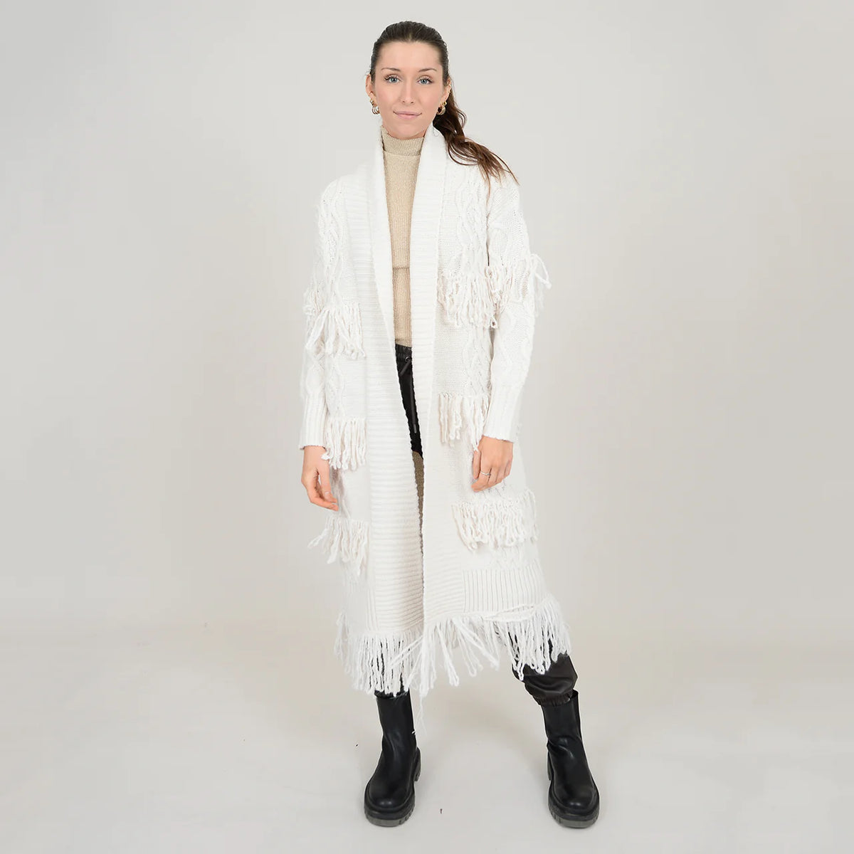 RD Long Fringe Cardigan – Bella Women's Consignment Boutique